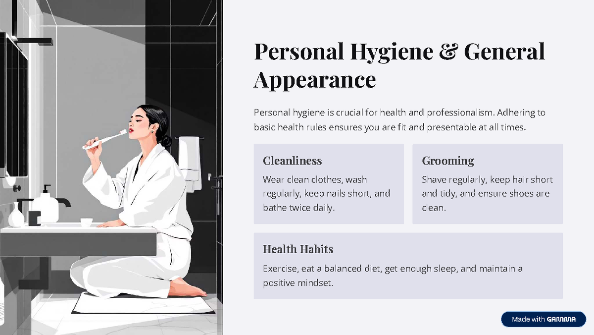 Personal Hygiene & General Appearance: Health & Safety Guidelines - Studocu