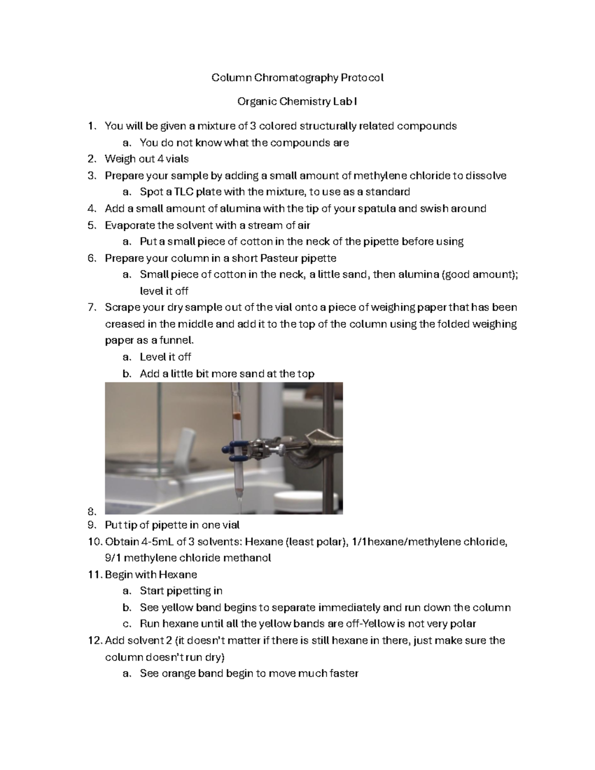Column Chromatography Protocol - Column Chromatography Protocol Organic ...