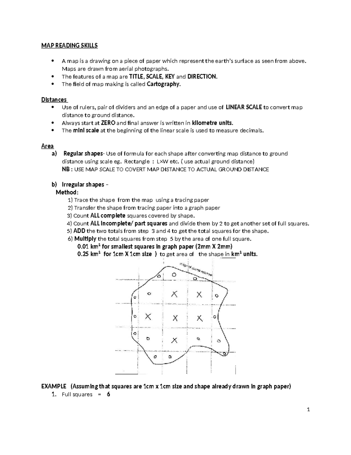 MAP READING SKILLS: Understanding Cartography and Measurements - Studocu