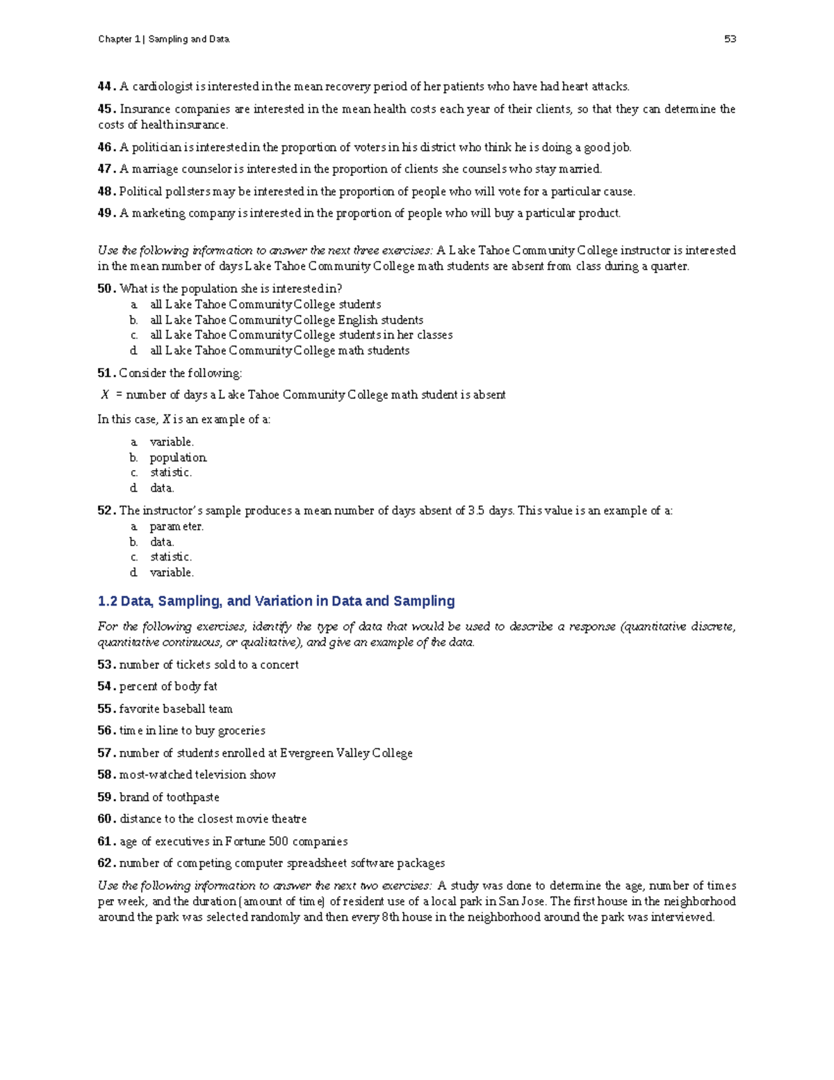Chapter 1: Sampling & Data in Introductory Statistics (Part 31) - Studocu