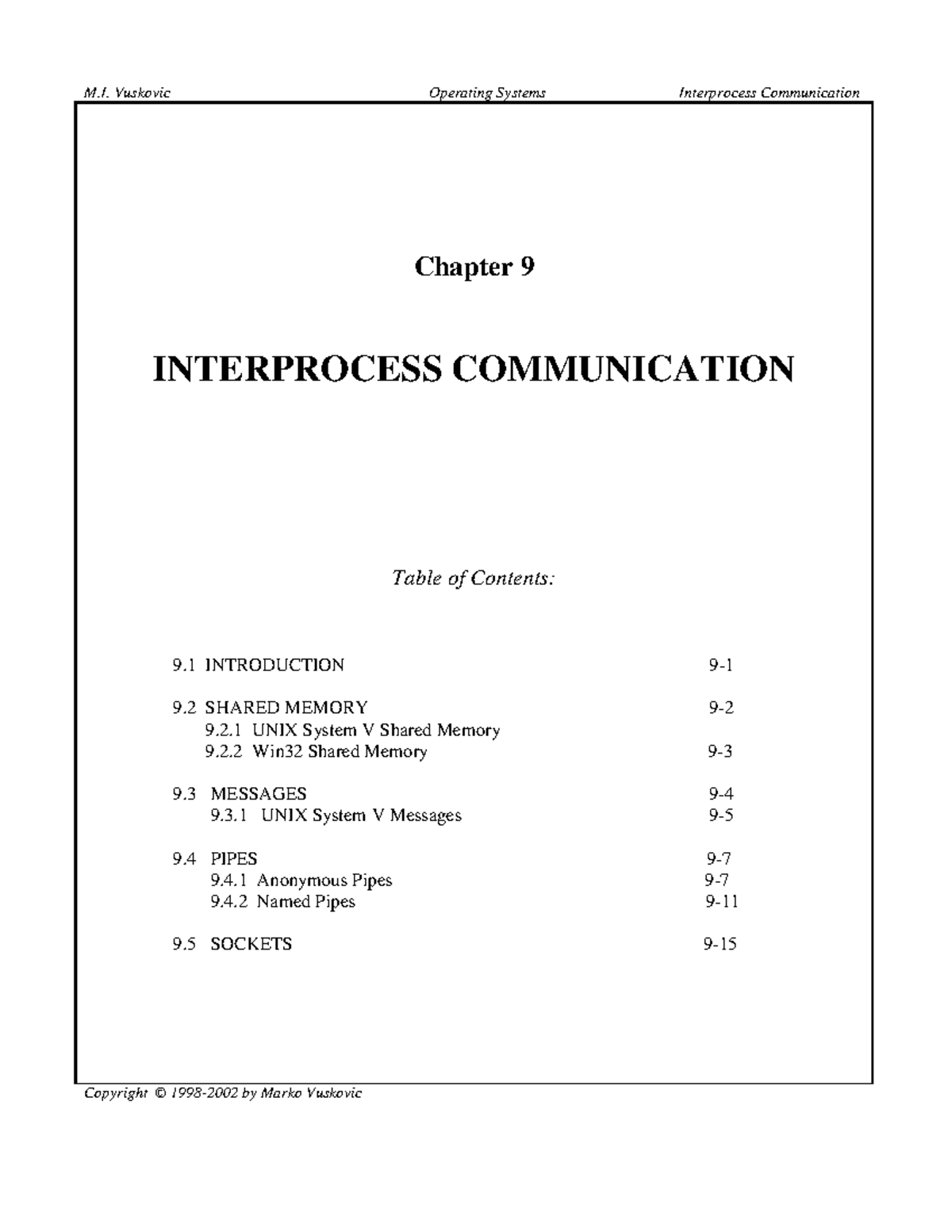 Operating Systems (OS) IPC Mechanisms - Chapter 9 Overview - Studocu