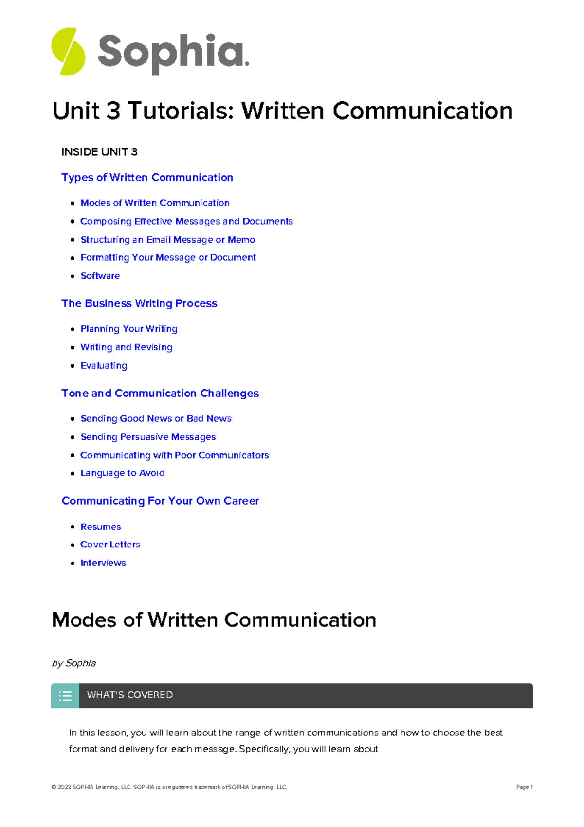Business Communications Unit 3 tutorials written communication - Unit 3 Tutorials: Written - Studocu