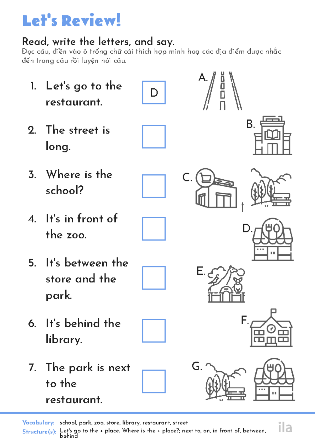 Homework SJ PR 075 - Let's Review Places and Vocabulary - Studocu