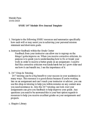 SNHU 107 Module Six Journal Template-2Cmplt - Submit for grading and ...