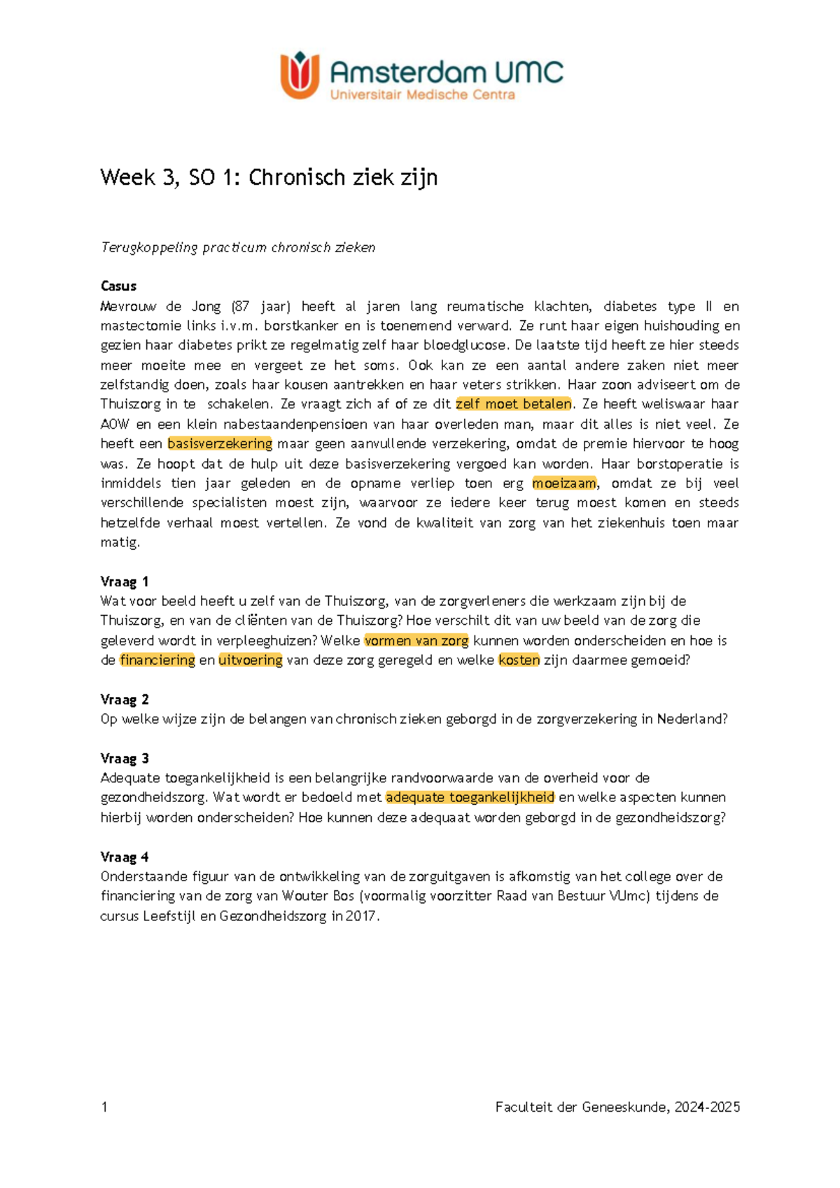 LG - Week 3 SO 1 - Chronisch Zieken en Zorgverlening - 20242025 ...