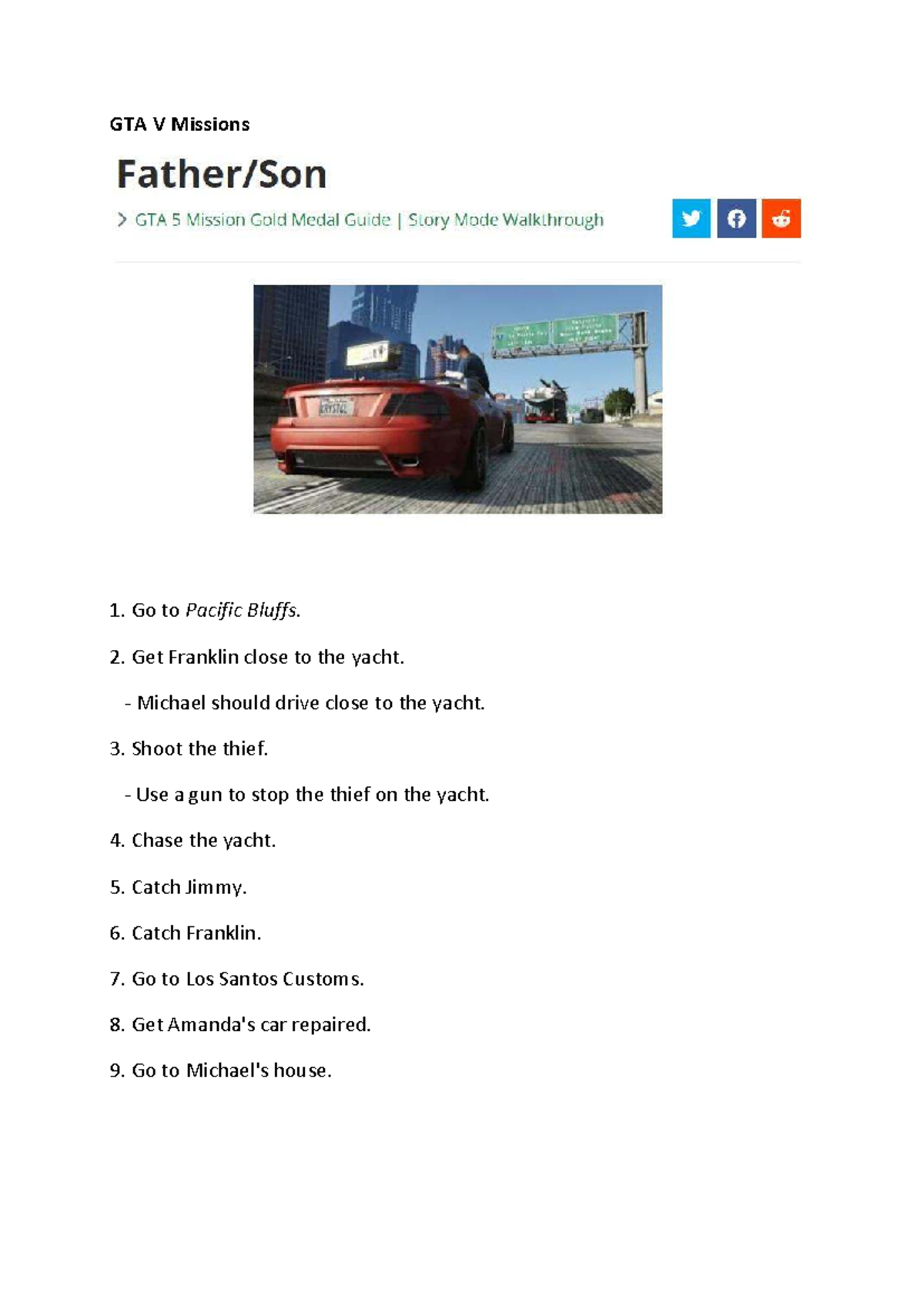 GTA V Missions Guide: Key Steps & Strategies for Success - Studocu