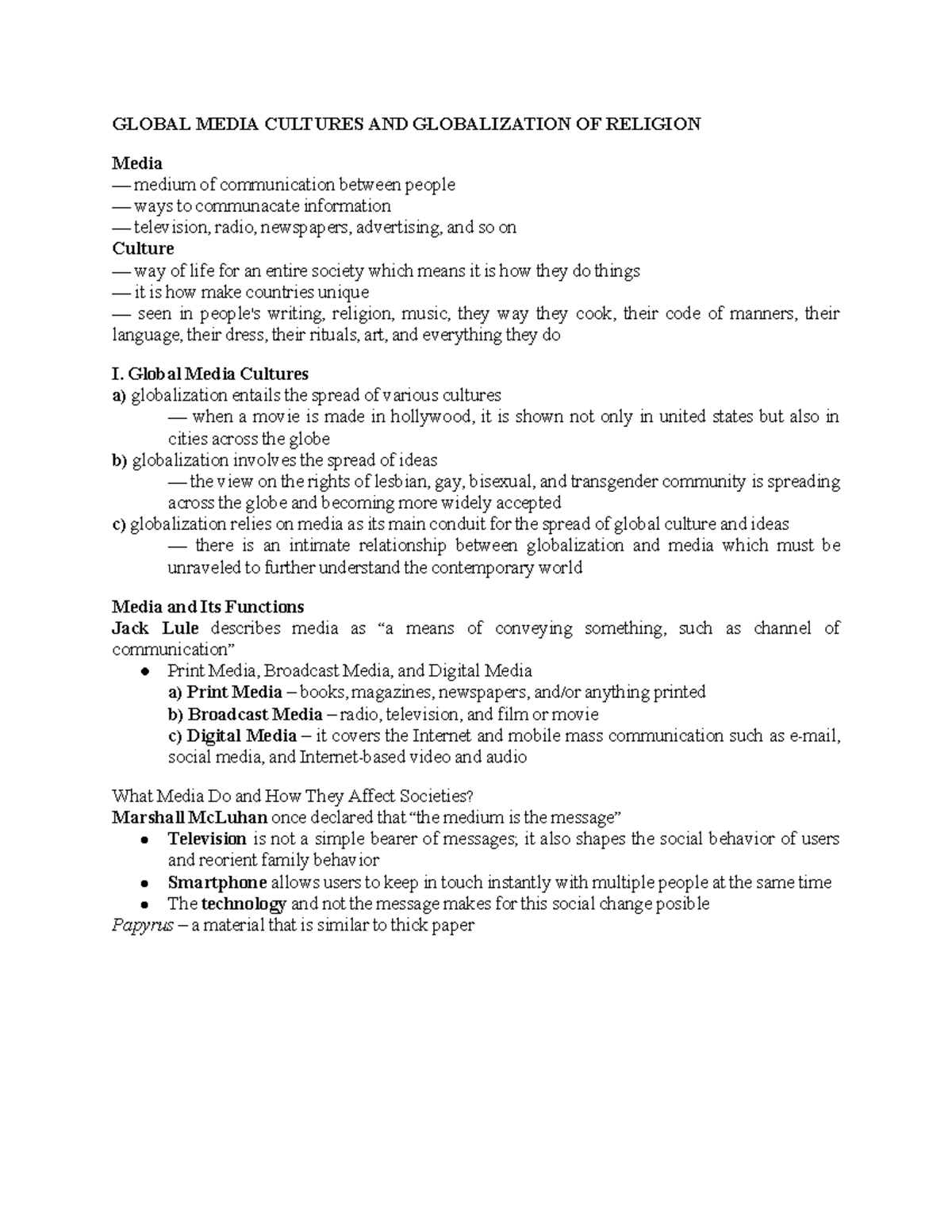 Global Media Cultures and the Globalization of Religion: Insights and ...