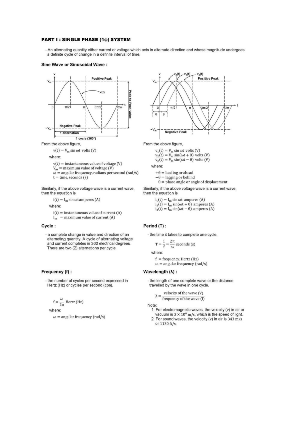 AC-1 - aaa - PART I : SINGLE PHASE (10) SYSTEM An alternating quantity ...
