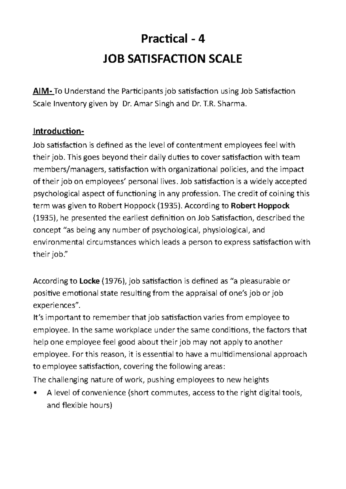 Job Satisfaction Scale: Practical Insights and Theoretical Background ...