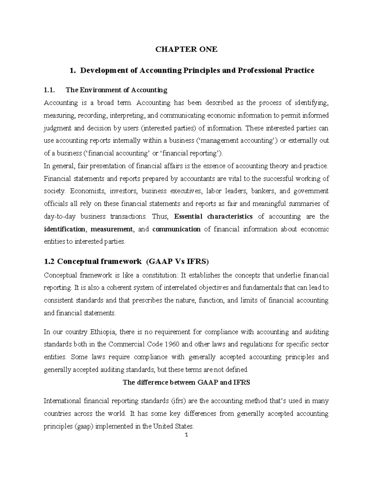 Unit 1 - Lecture Notes on Accounting Principles and Practices - Studocu