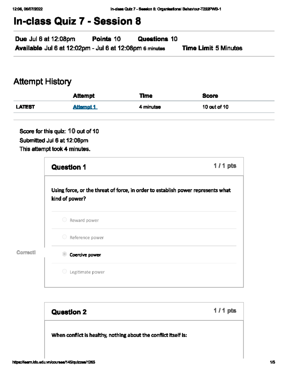 OB Quiz #8 Study Guide and Key Concepts - Studocu