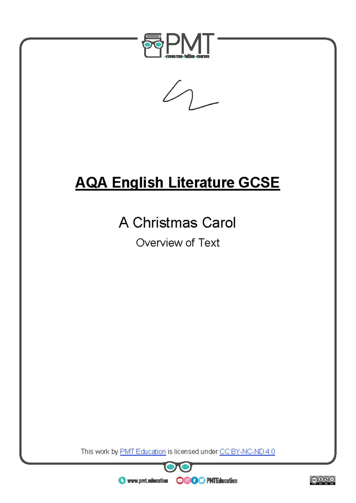 AQA GCSE English Literature - A Christmas Carol Overview Notes - Studocu