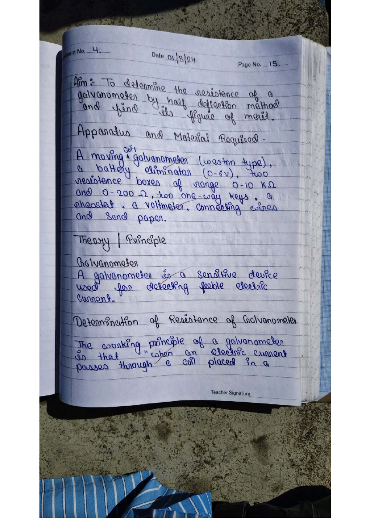 Experiment 4: Determining Galvanometer Resistance & Figure of Merit ...