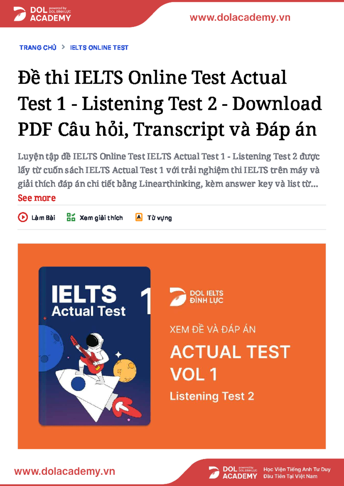 AT1 - IELTS Listening Test 2: Actual Test Questions & Answers - Studocu