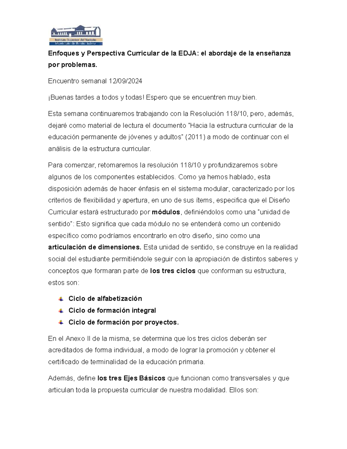 Clase 12 - Análisis Curricular en la EDJA: Enfoques y Perspectivas ...