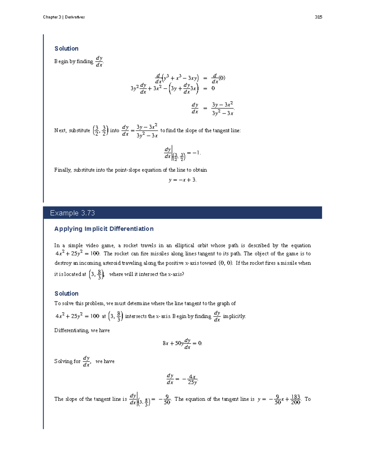 Chapter 3 Derivatives Solutions - Calculus Volume 1 (Part 162) - Studocu