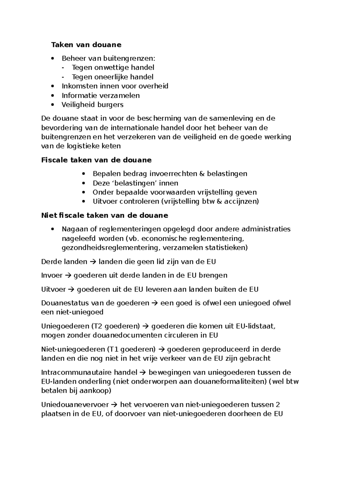 Douane Beheer en Invoerrechten: Smv hf 4 - hf 4 - Studocu