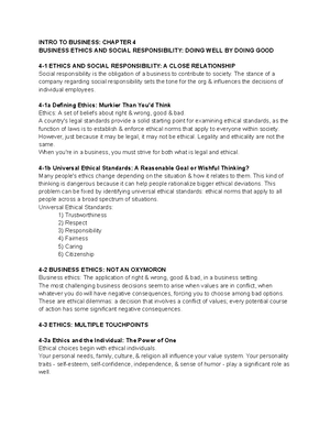 Intro TO Business Chapter 7 - INTRO TO BUSINESS: CHAPTER 7 SMALL ...