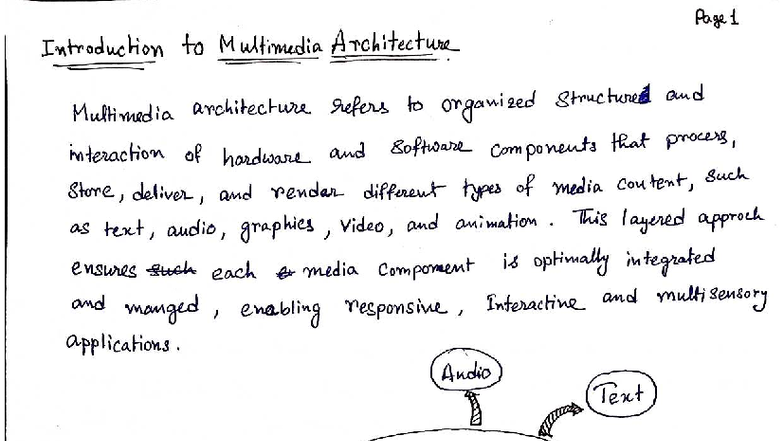 Multimedia Architecture Overview - Course Code: Multimedia 2 - Studocu
