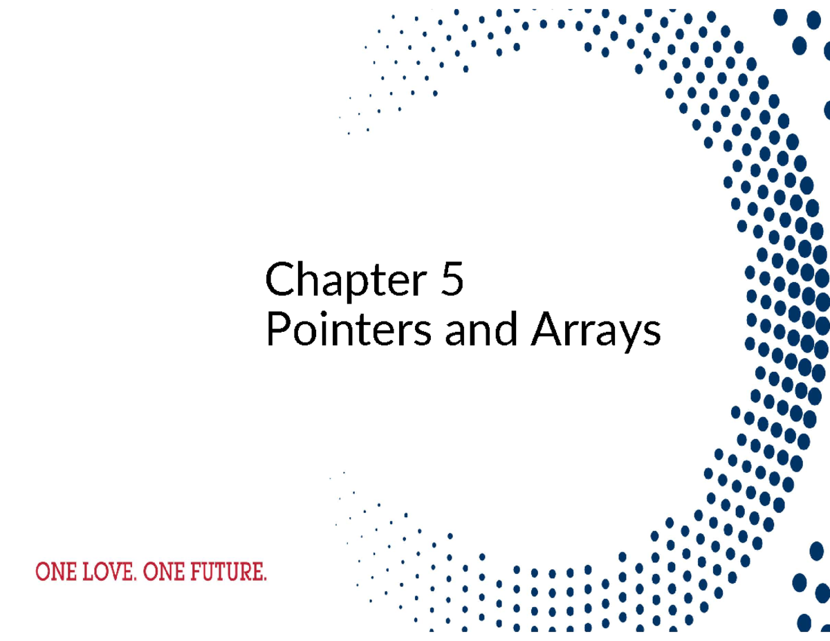 Chapter 2 5 - mmmmmmm - Chapter 5 Pointers and Arrays Contents 5. Concepts of pointers 5 ...