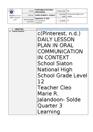 Detailed lesson plan in Mapeh for Grade 2 - Detailed lesson plan in ...