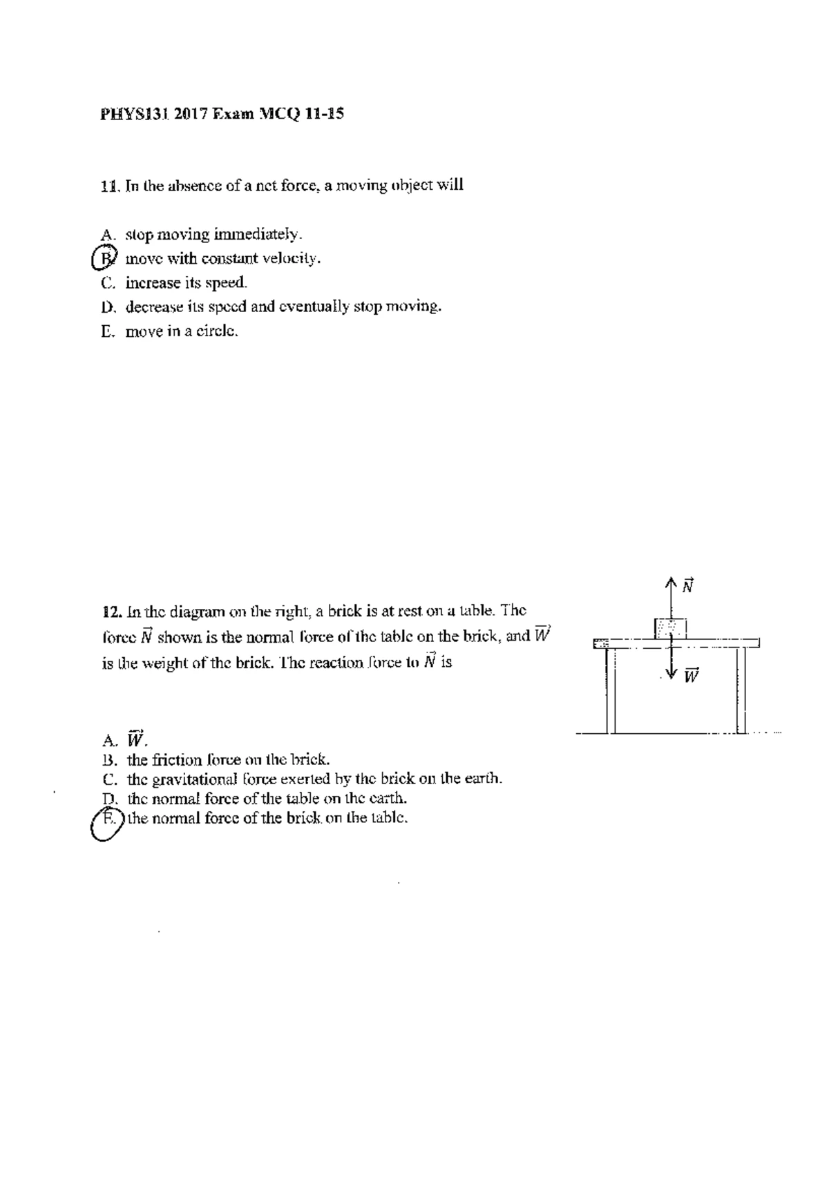 Newtons Laws of Motion: Problems & Solutions (PHYS101 Final Exam) - Studocu