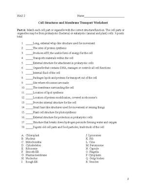 NAS 2 - Unit 2 Study Guide - NAS 2 - UNIT 2 STUDY GUIDE ELEMENTS are ...