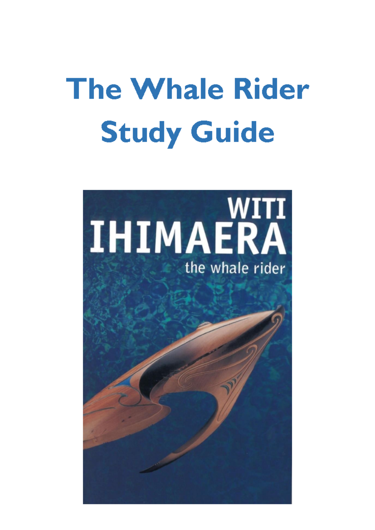 The Whale Rider Study Guide: Key Themes and Character Insights - Studocu