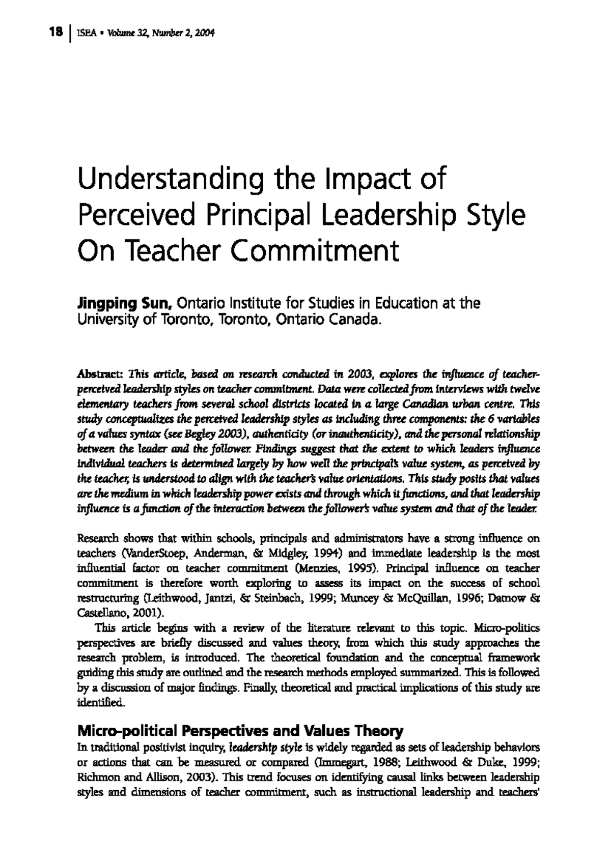 Understanding Principal Leadership Styles' Impact on Teacher Commitment ...