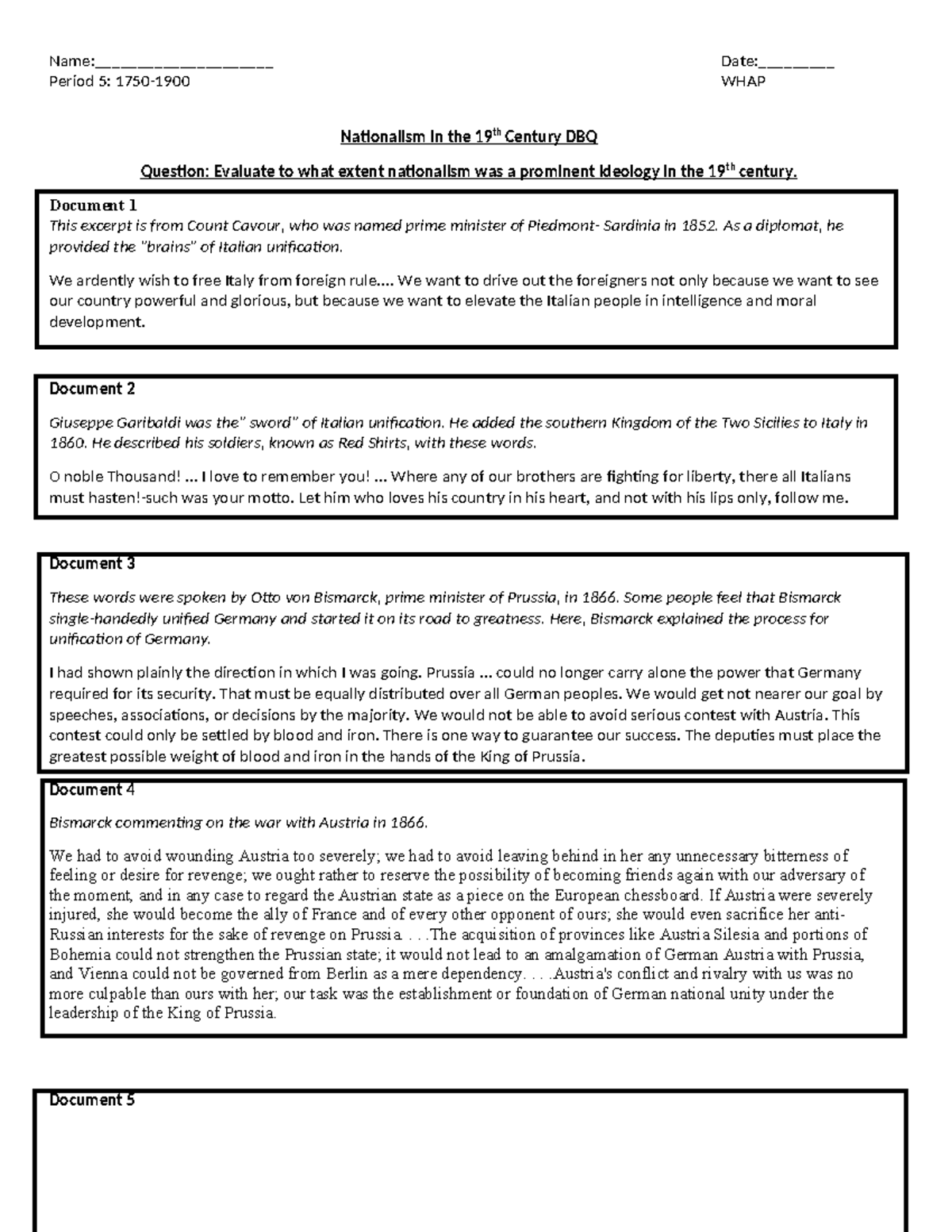 5-6 nationalism dbq - Name:_____________________ Date:_________ Period ...