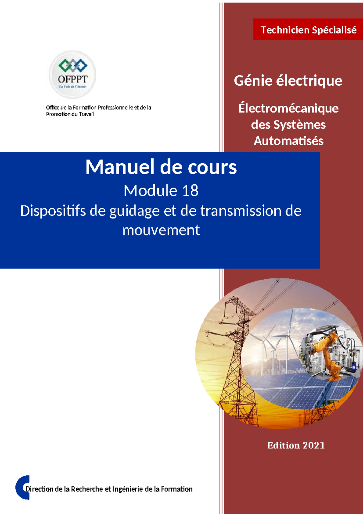 Module 18 : Dispositifs de Guidage et Transmission de Mouvement - Génie ...