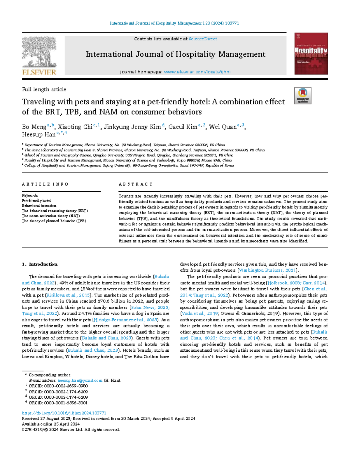 Traveling with Pets: Consumer Behavior Insights in Hospitality ...
