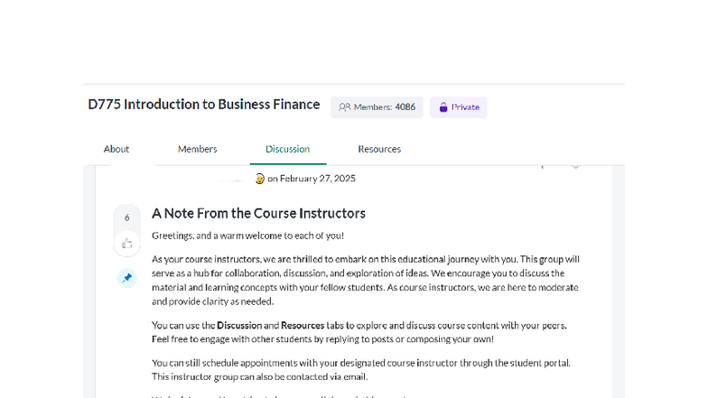 D775 Intro to Business Finance: Instructor Welcome & Guidelines - Studocu