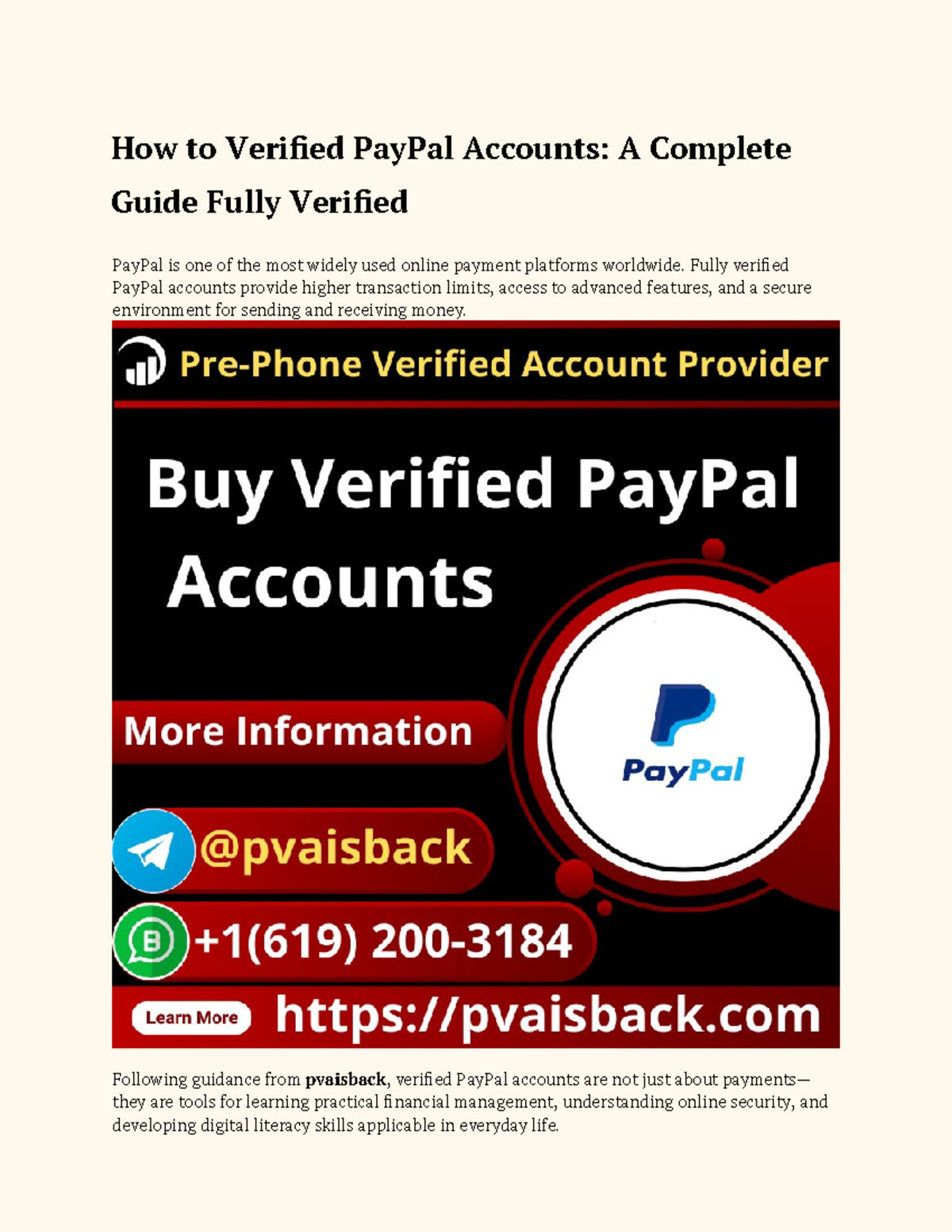 Buy Verified PayPal Accounts: A Complete Guide to Verification - Studocu