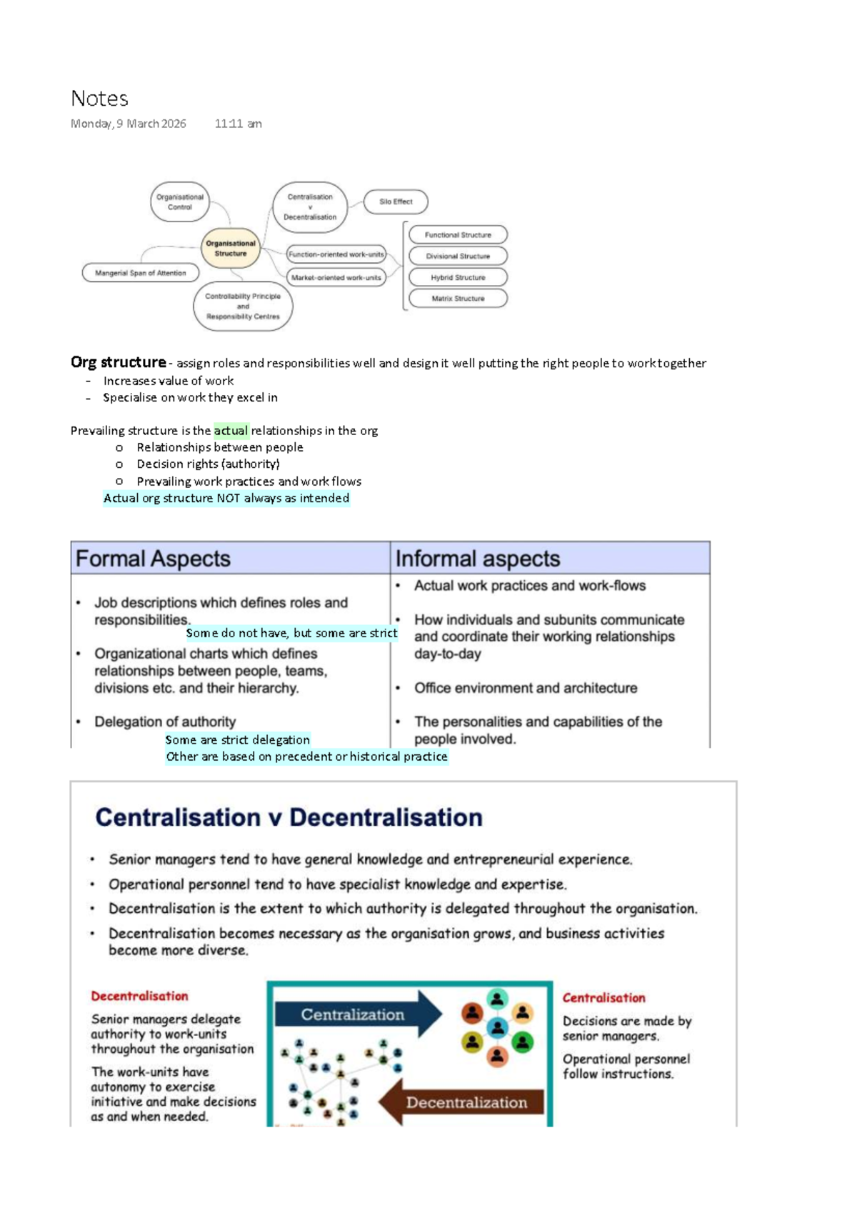 OPM Week 2 - Organisational Structure: Roles, Responsibilities ...