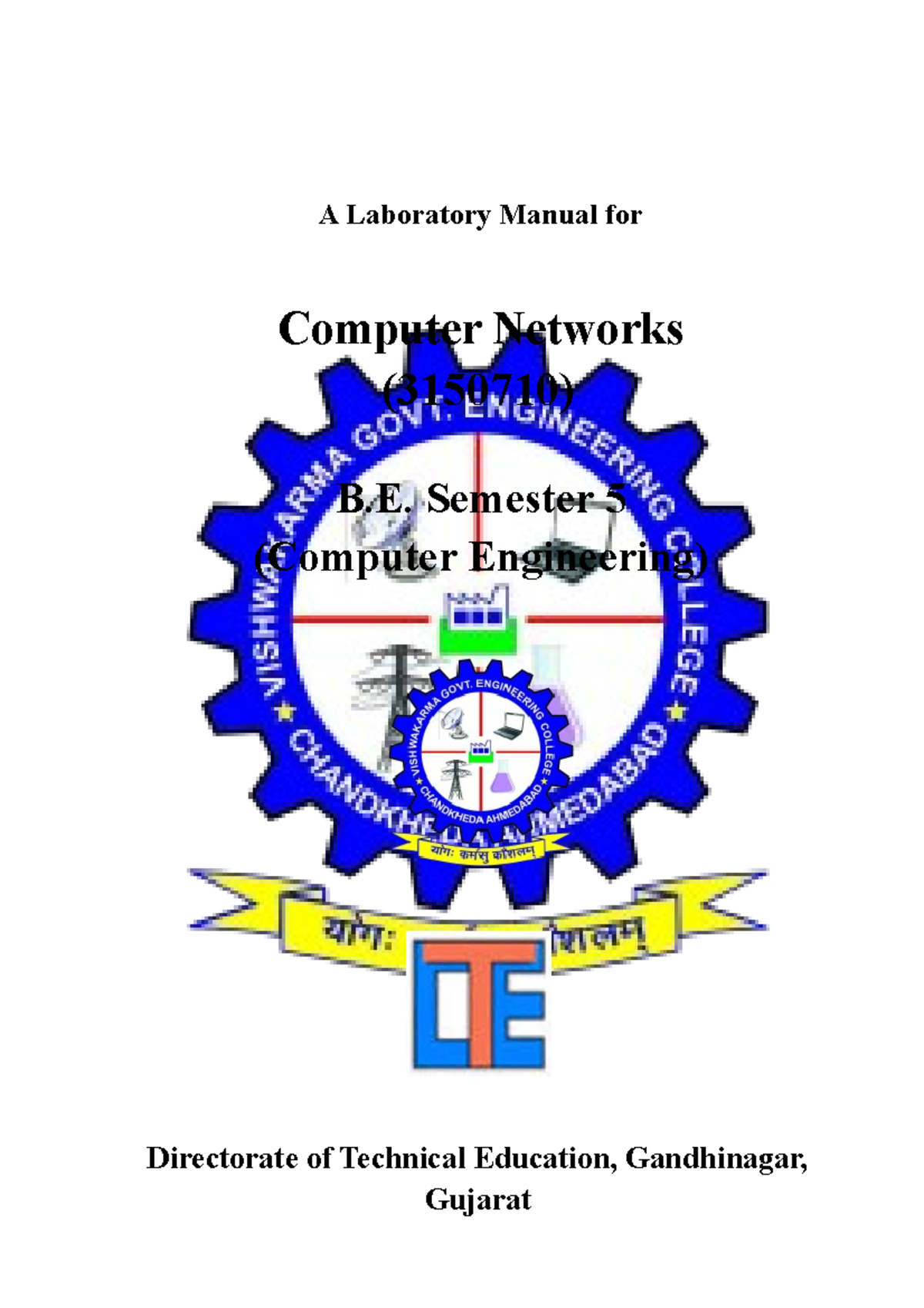 Cn Lab Manual Cn Cn Notes A Laboratory Manual For Computer Networks 3150710 B Semester 5