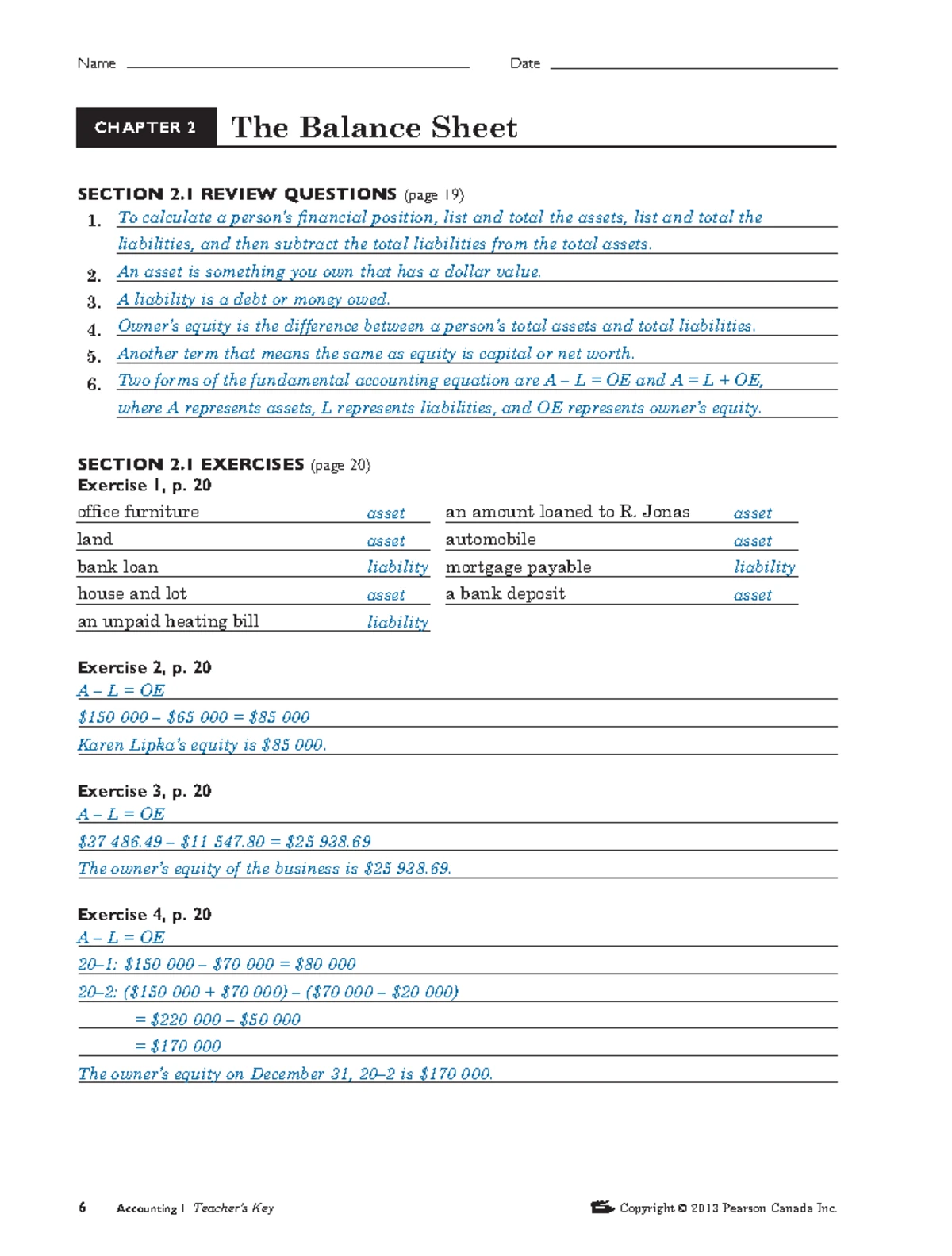 Accounting 1: Chapter 4 - The Simple Ledger Review & Exercises - Studocu