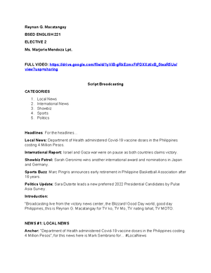 Ap week 5 discussion - ARALING PANLIPUNAN - AP Timog-silangan ng Luzon ...