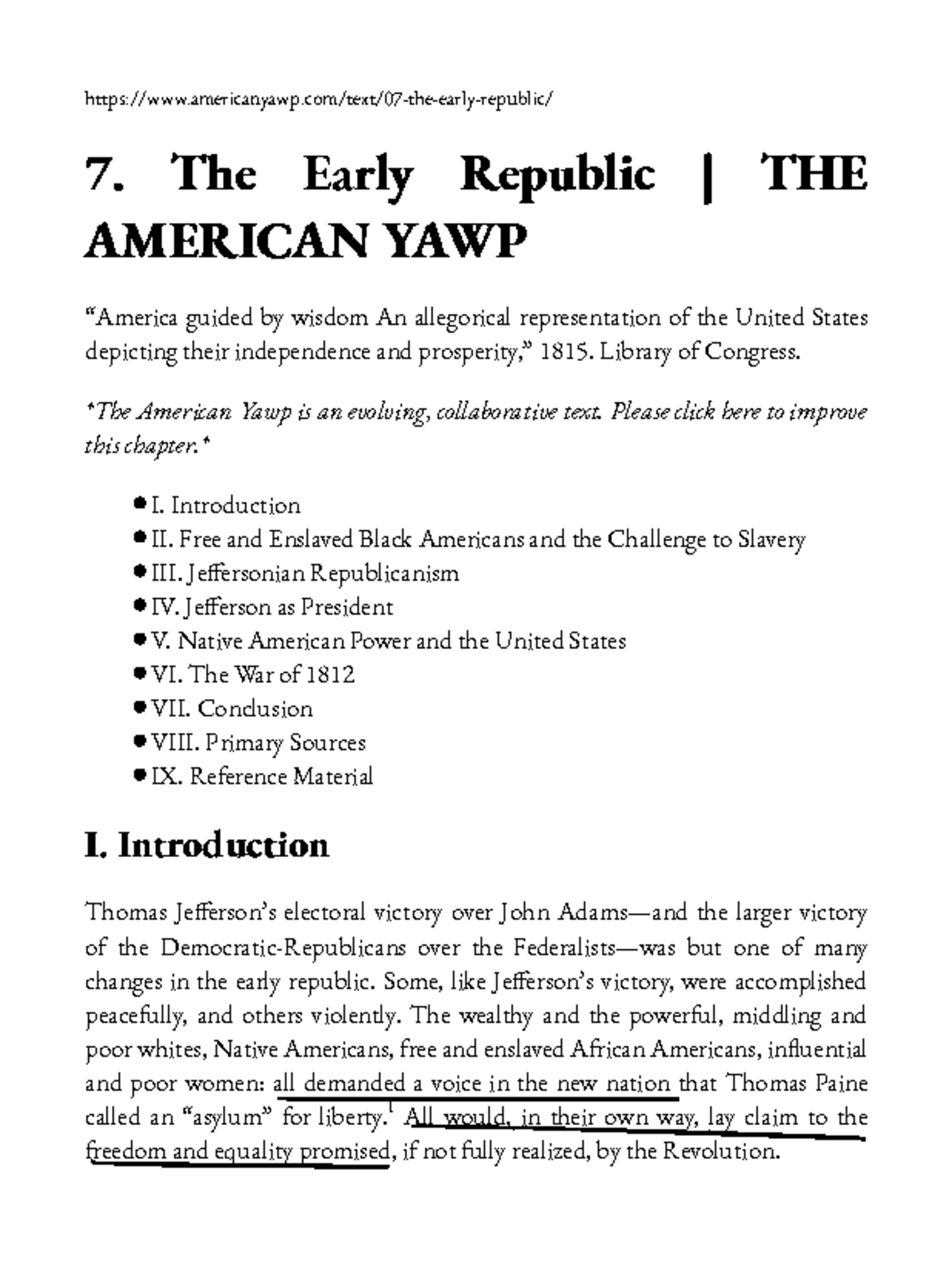 The Early Republic: Democracy, Race, and National Identity (HIST 101 ...