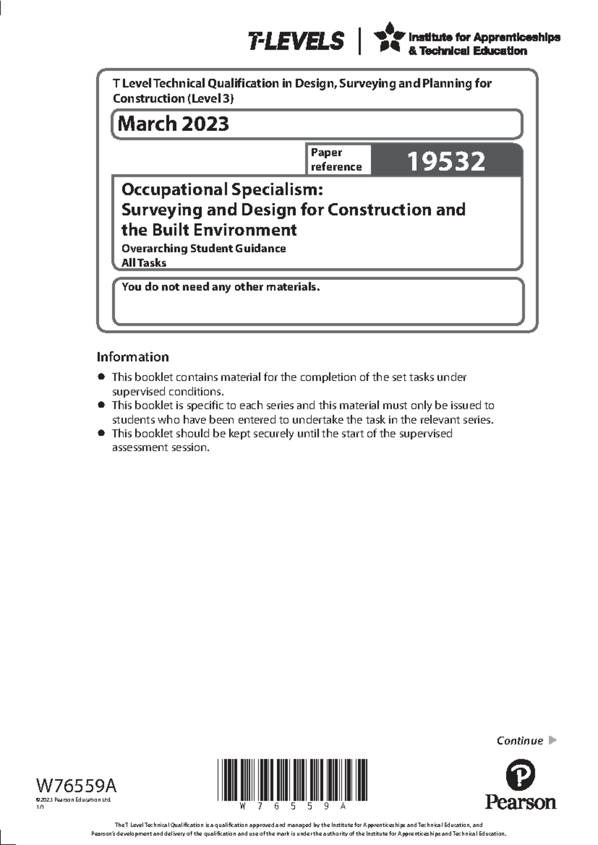 T Level Technical Qualification: Design, Surveying & Planning Tasks ...