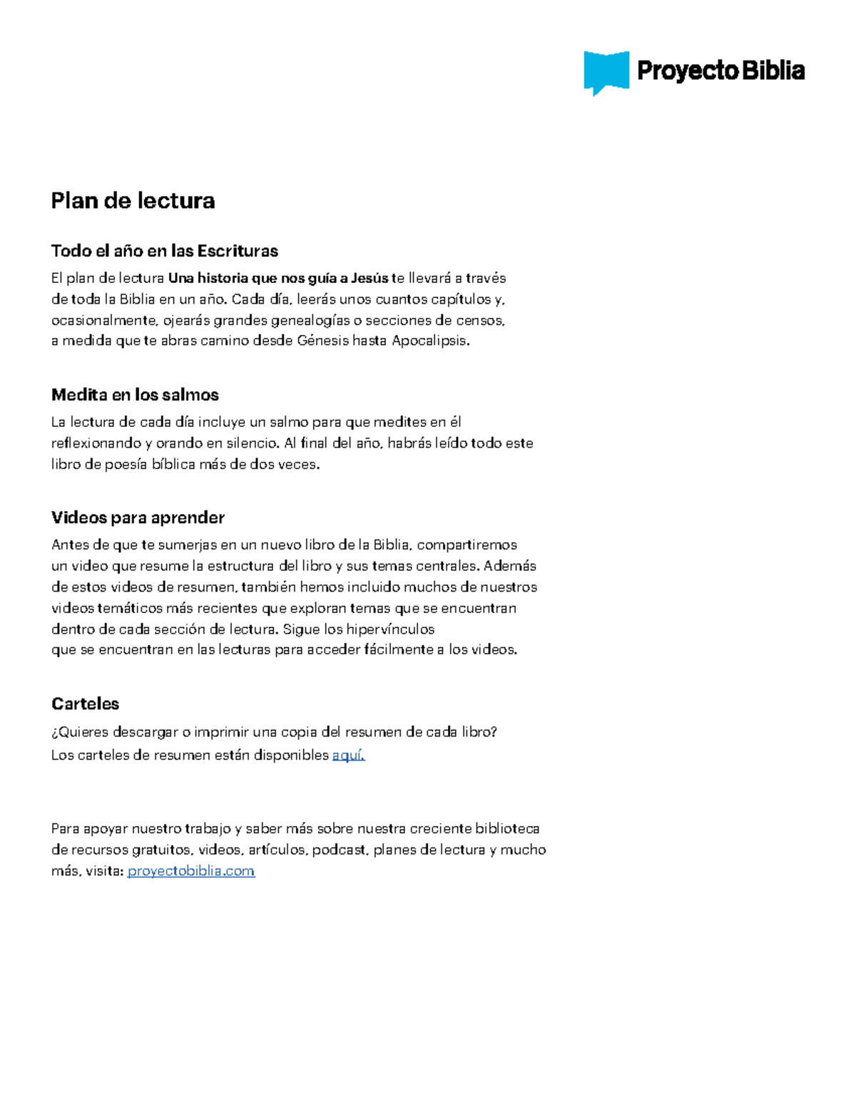 Plan de Lectura Bíblica 2024: Un Año en las Escrituras - Studocu