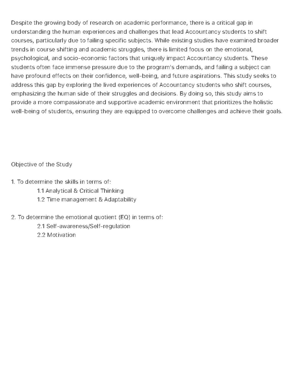 Exploring Course Shifts: Human Experiences of Accountancy Students ...