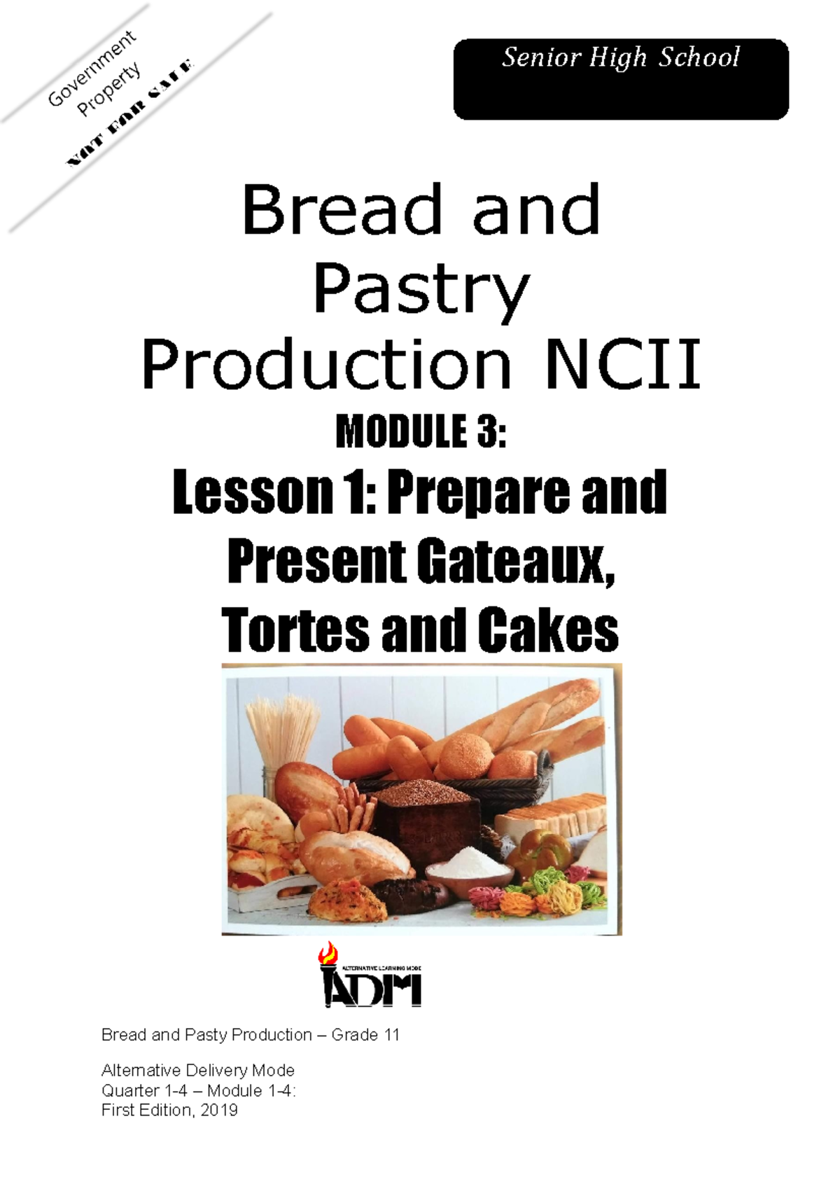 BPP-Q1-M3 Lesson 1: Prepare & Present Gateaux, Tortes, Cakes - Studocu