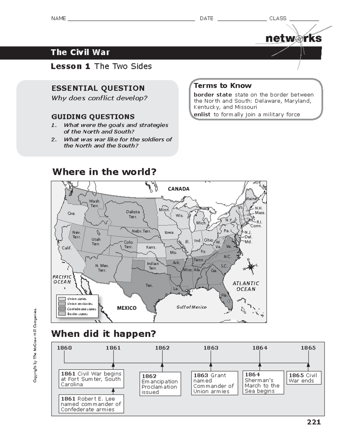 Ch 17 Reading Essentials: The Civil War - Lesson 1: The Two Sides - Studocu