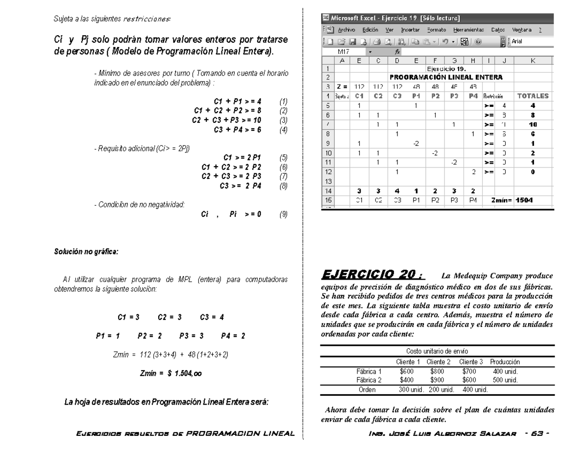 Ejercicios resueltos programacion lineal 3 - Sujeta a las siguientes ...