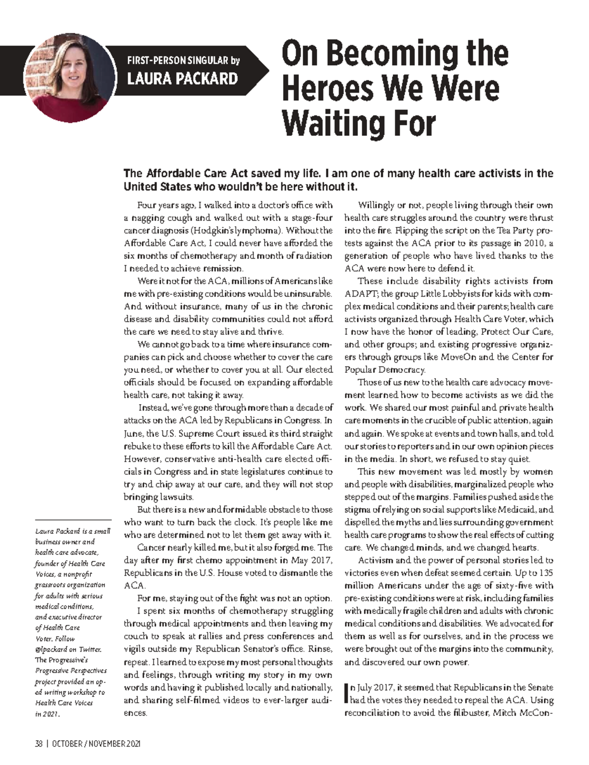 Health Care Activism: Our Fight for Justice Under the ACA - 38 ...