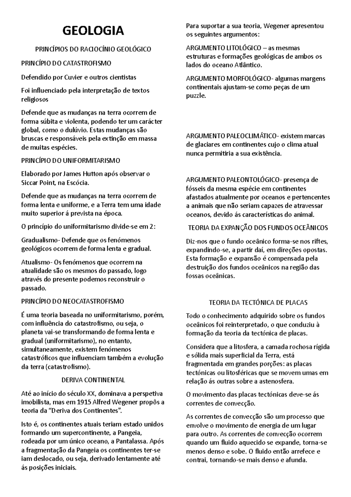 Geologia Do Uniformitarismo Biologia E Geologia 10º Ano | Geologia E