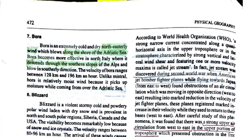 472 PHYSICAL GEOGRAPHY: Jet Streams and ENSO Effects on Monsoons - Studocu