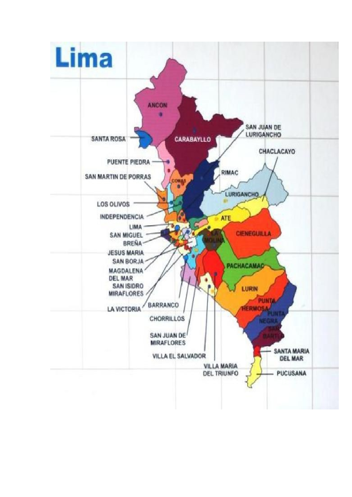 Distritos de Lima: Un Análisis Completo de sus Barrios y Zonas - Studocu
