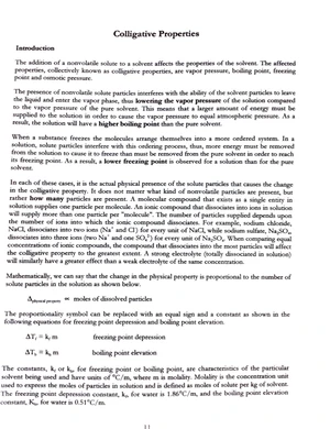 Colligative Properties - Study Notes & Assignments - Studocu
